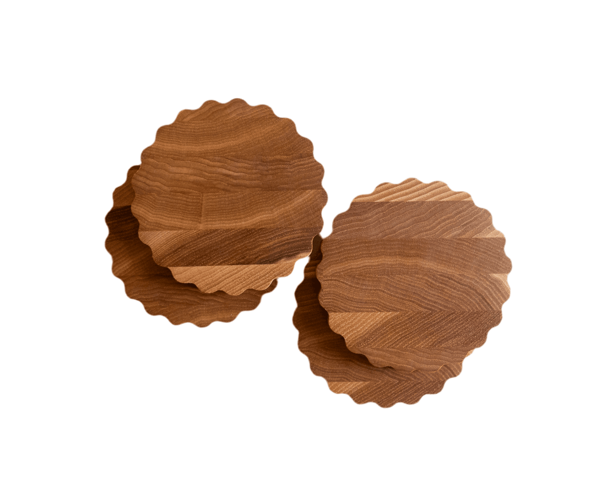 Scalloped Coasters, Set of 4 – Asher + Rye